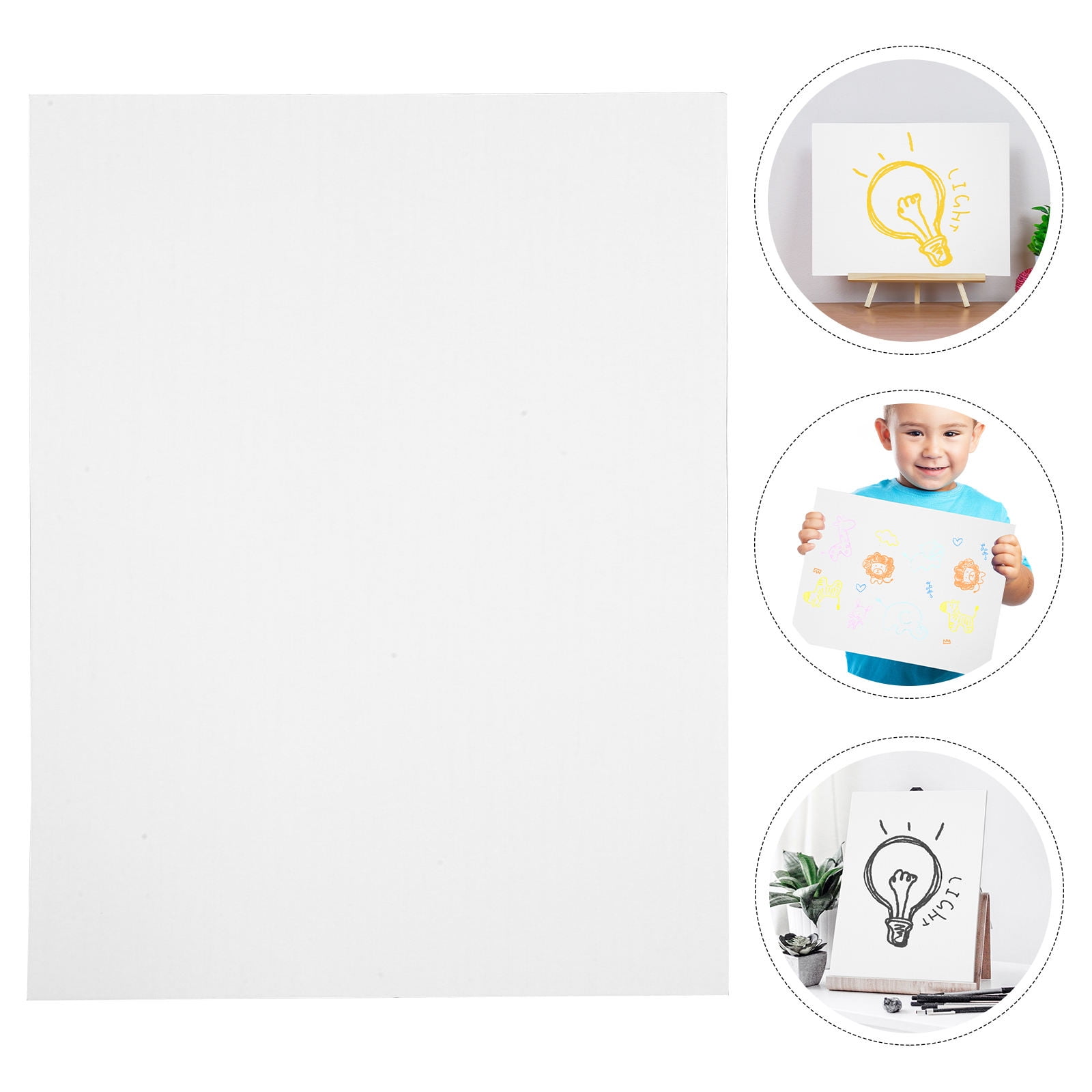 DEEPCRAFF 10Pcs White Poster Board Bulk Suitable for Exhibition ...