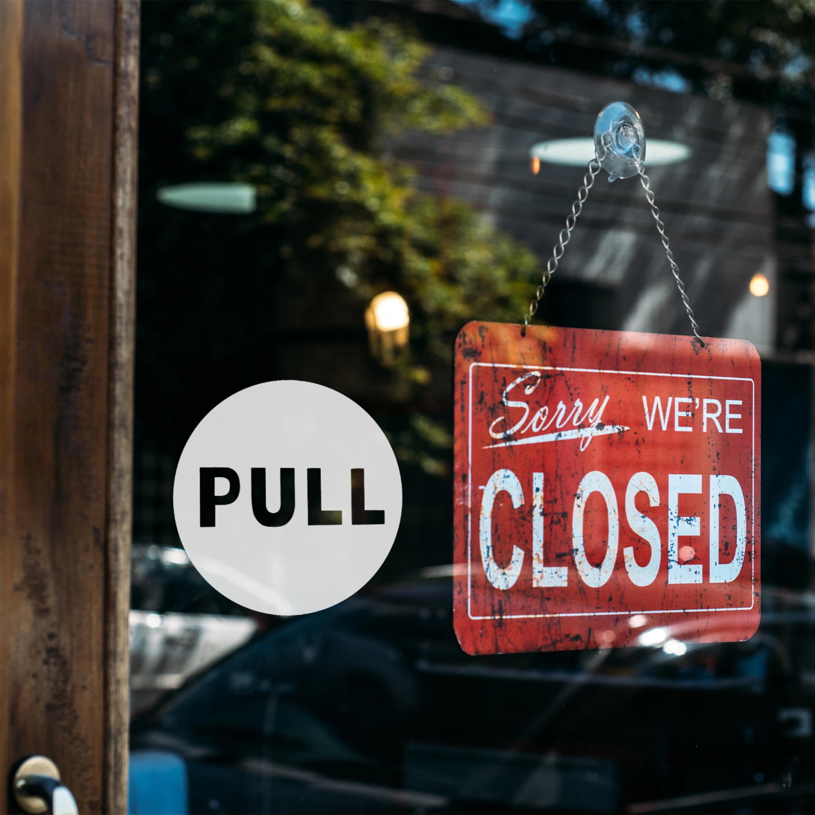 DEEPCRAFF 10Sets Grey Push Pull Window Decals for Glass Doors No ...