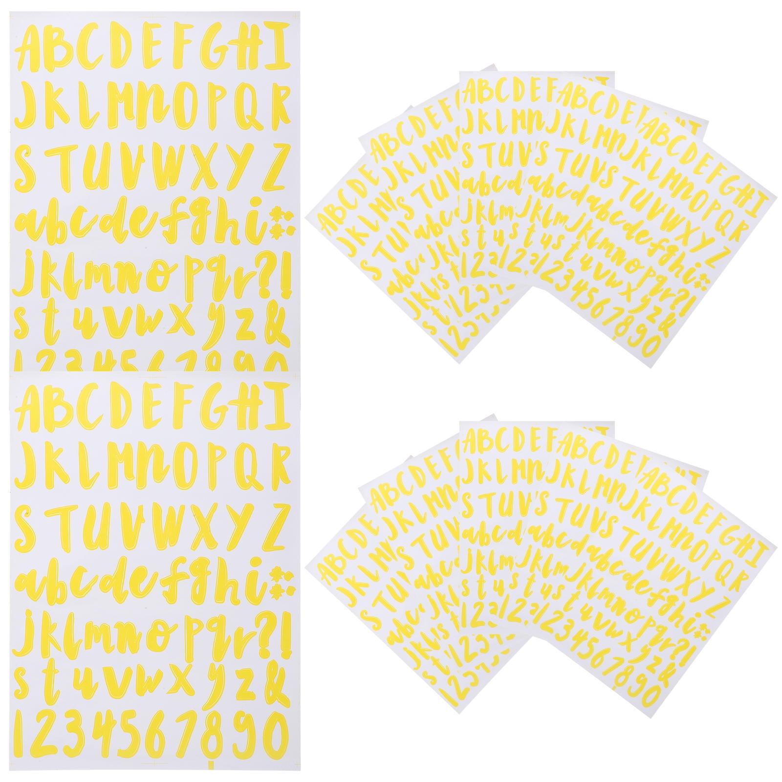 DEEPCRAFF 12 Sheets Lightweight Letter Number Stickers for Families and ...