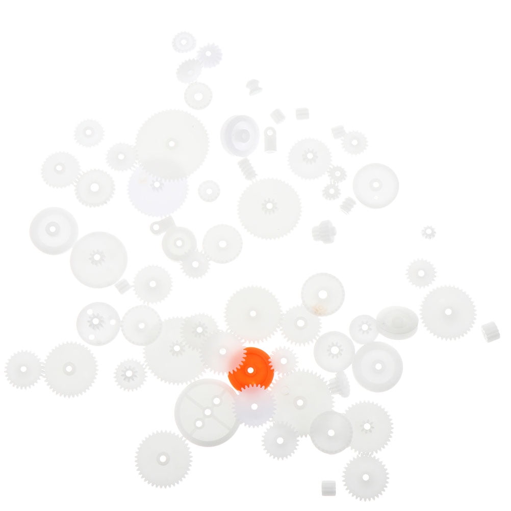 DEEPCRAFF 128-Piece Plastic Spindle Gear Set for Robot Mechanical ...