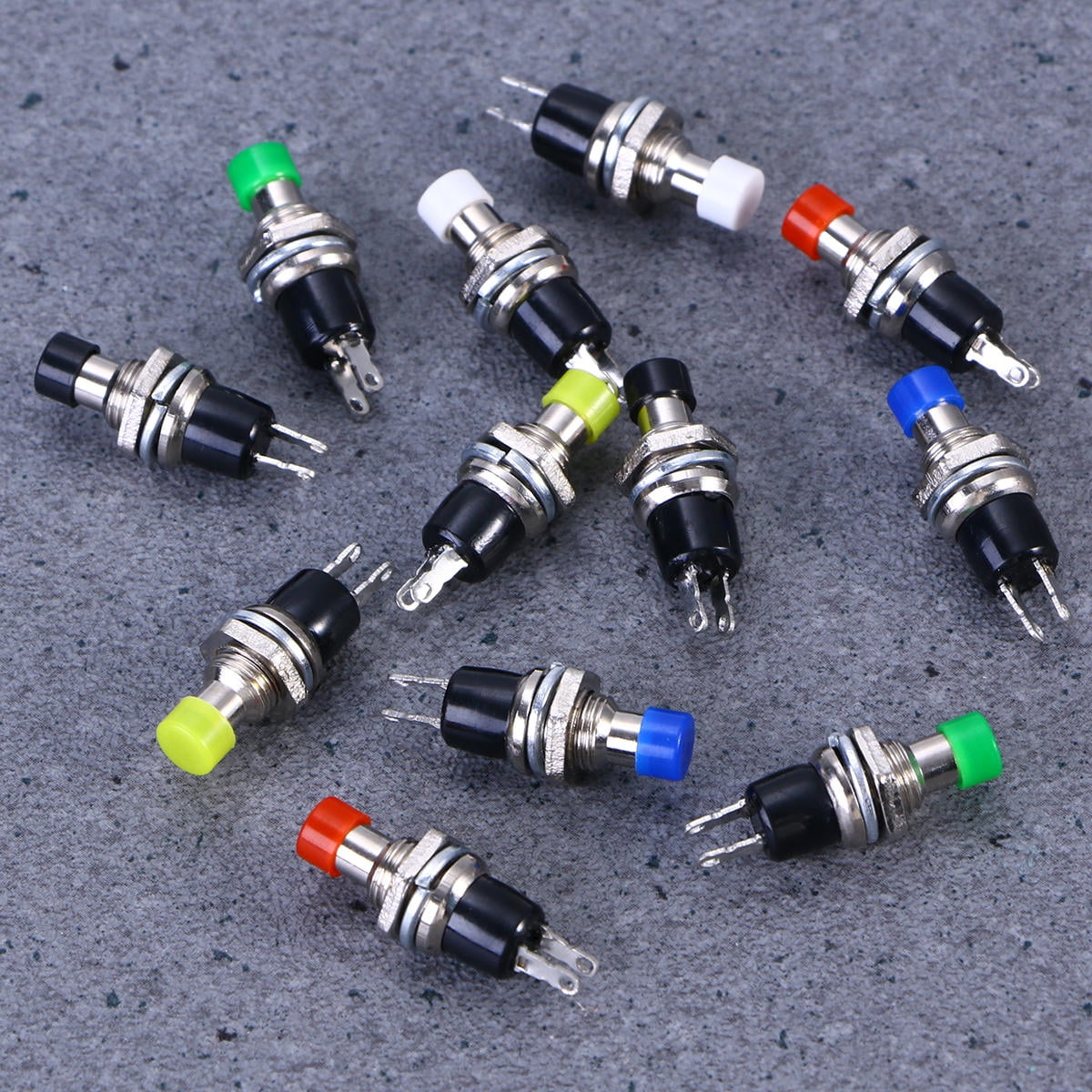 DEEPCRAFF 12Pcs Emergency Button Round Cap Assorted Color for ...