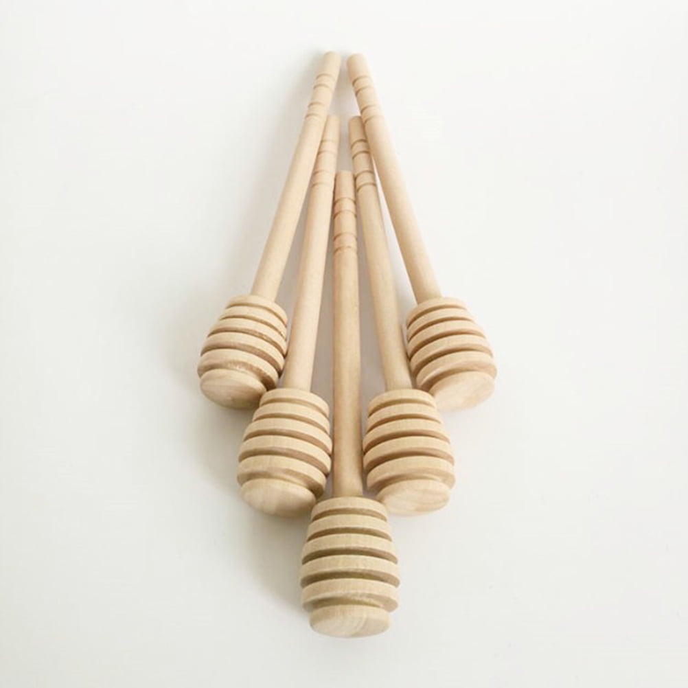 DEEPCRAFF 12Pcs Multi Functional Honey Stirrer Wooden Jam Dippers For ...