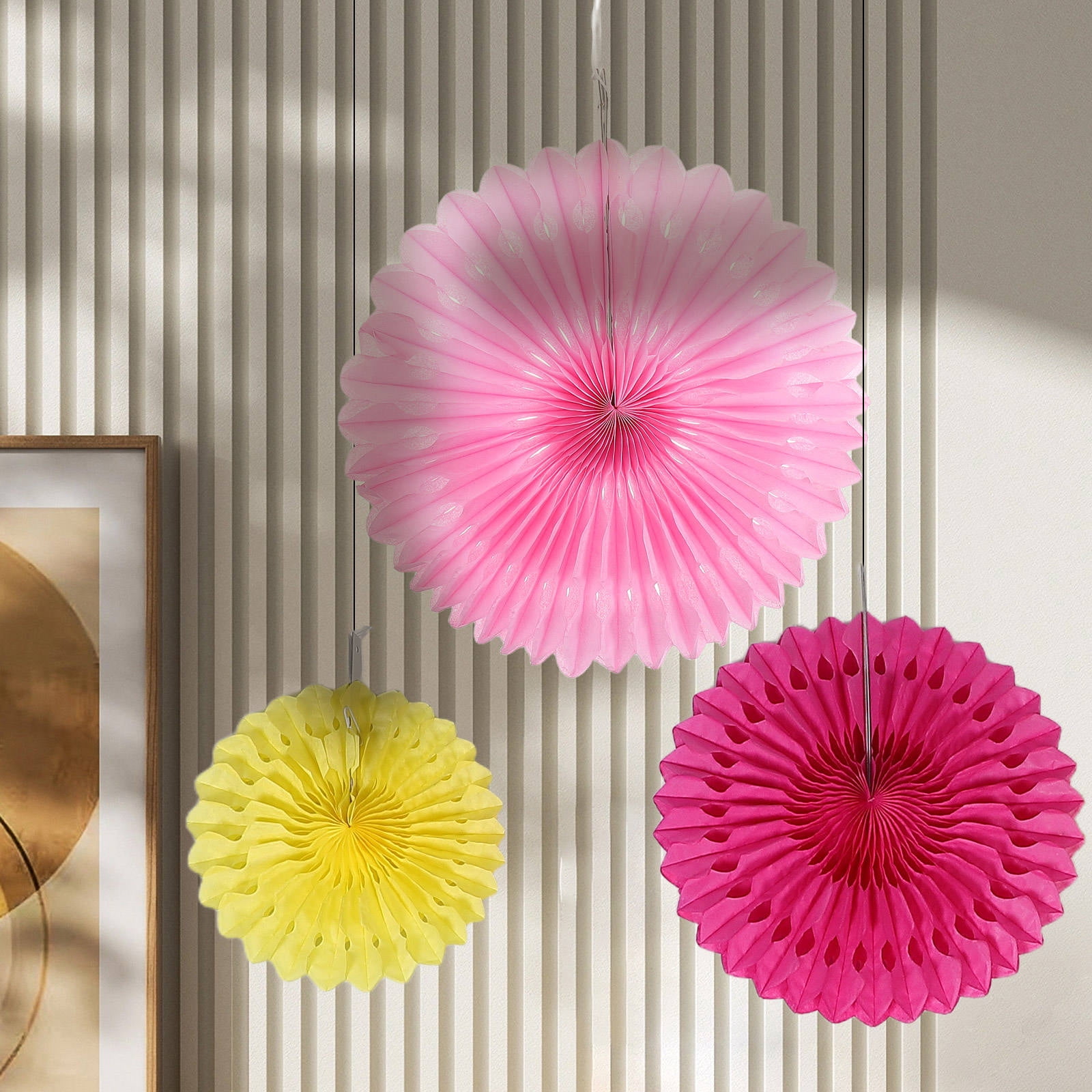DEEPCRAFF 12Pcs Assorted Color Paper Fans for Party Decorations Wedding ...