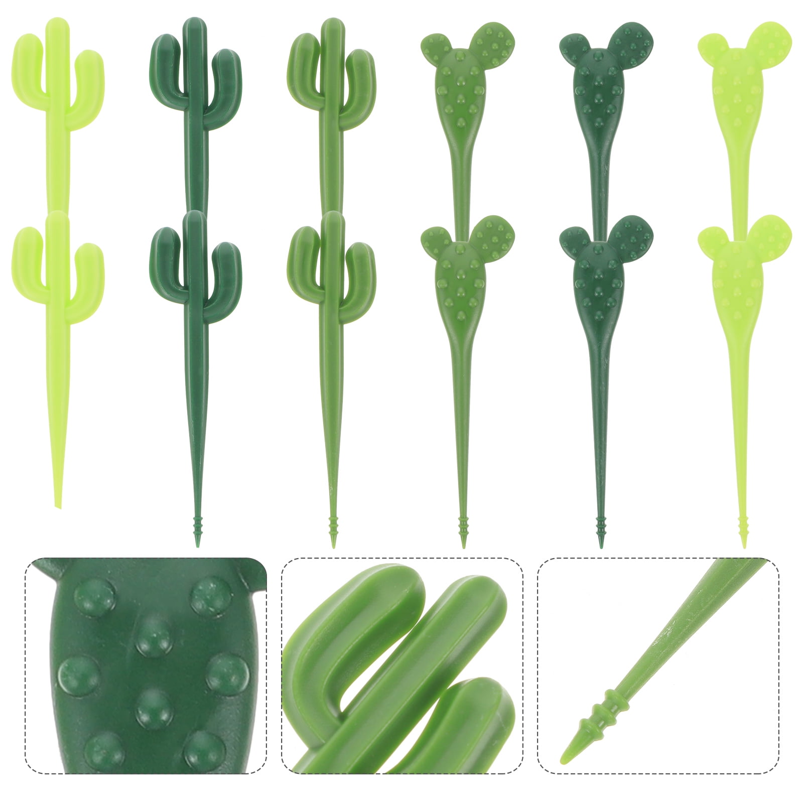 DEEPCRAFF 12pcs Cute Cactus Fruit Forks Reusable Dessert Forks For ...