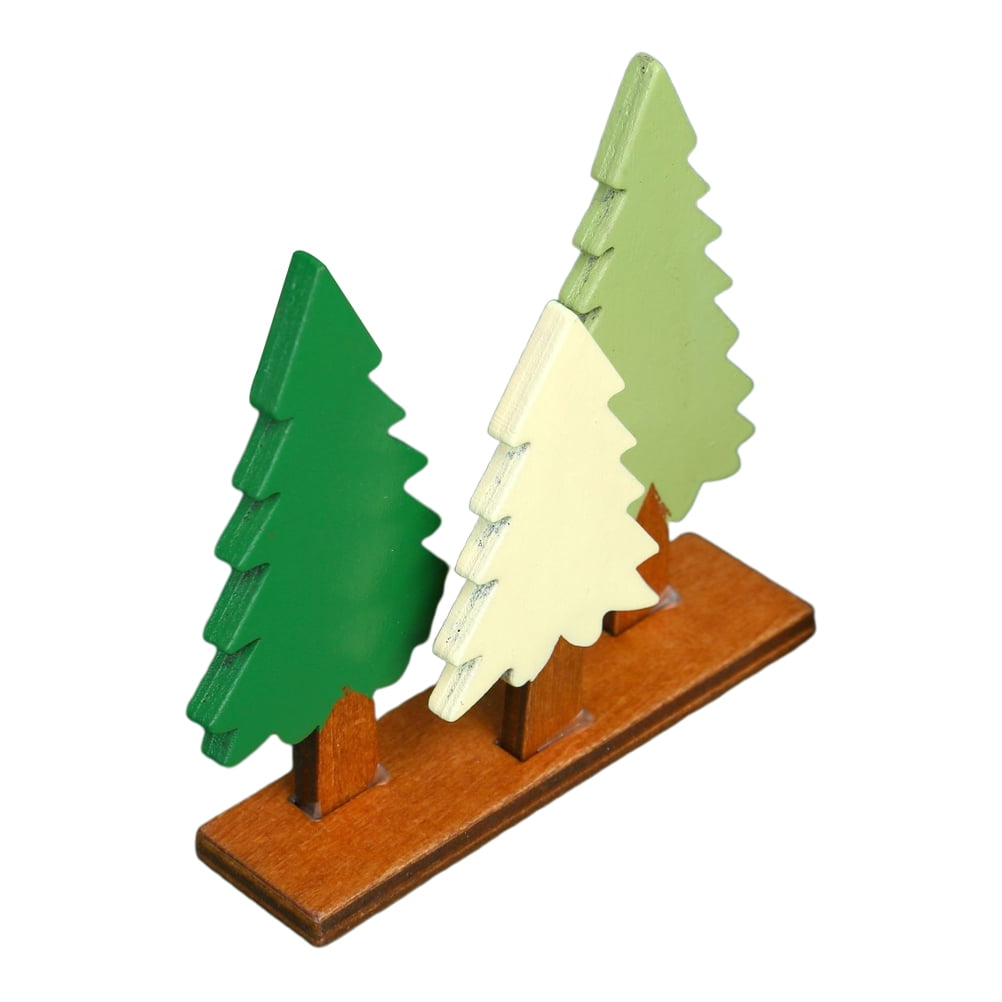 DEEPCRAFF 13Set Wooden Pine Tree Table Pine Tree Art for New Year ...