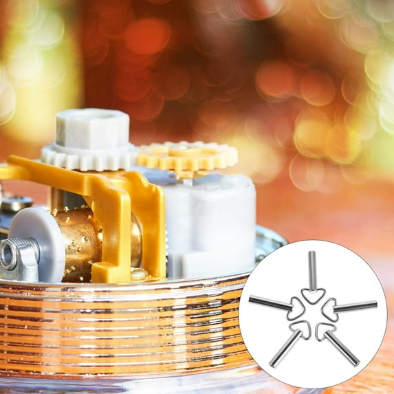 DEEPCRAFF 15Pcs Plated Silver Music Box Winder Keys with Triangular ...