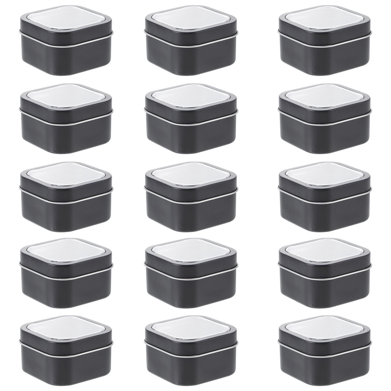 DEEPCRAFF 15Set Square Tin Cans With Lids For Diy Ointments Storage ...
