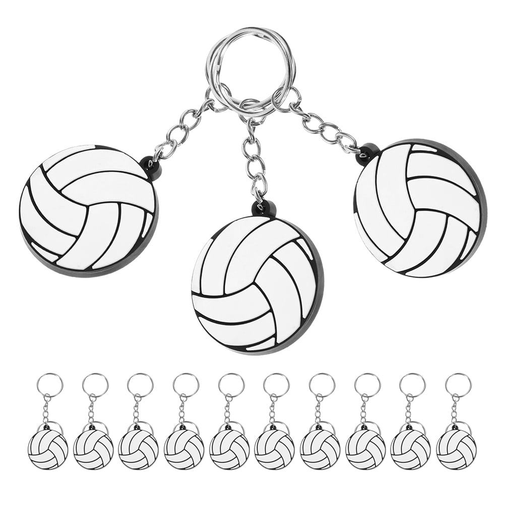 DEEPCRAFF White PVC Volleyball Keychain Creative Design Multi ...