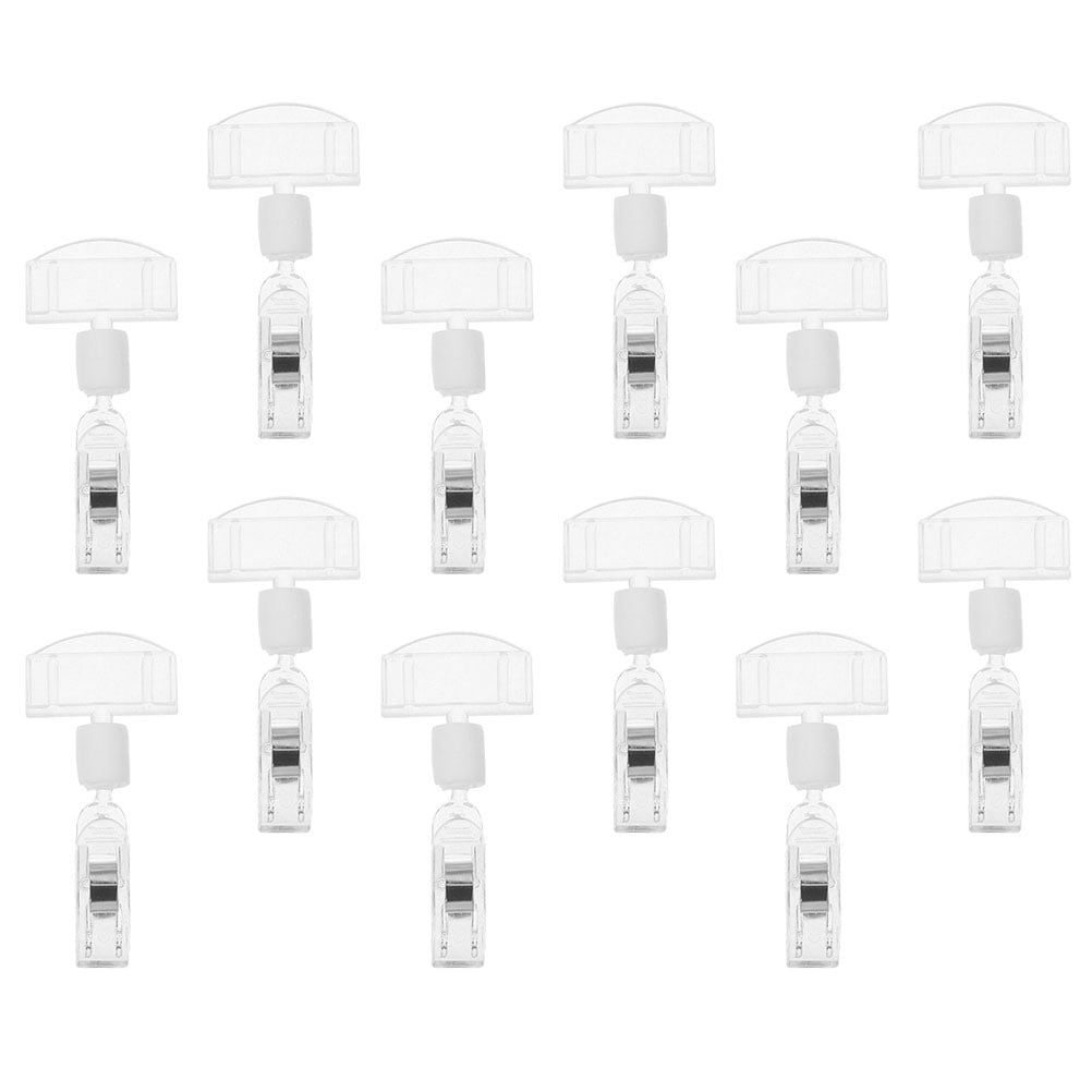DEEPCRAFF 16Pcs Clear Sign Holder Clips for Price Labels and Name Tags ...
