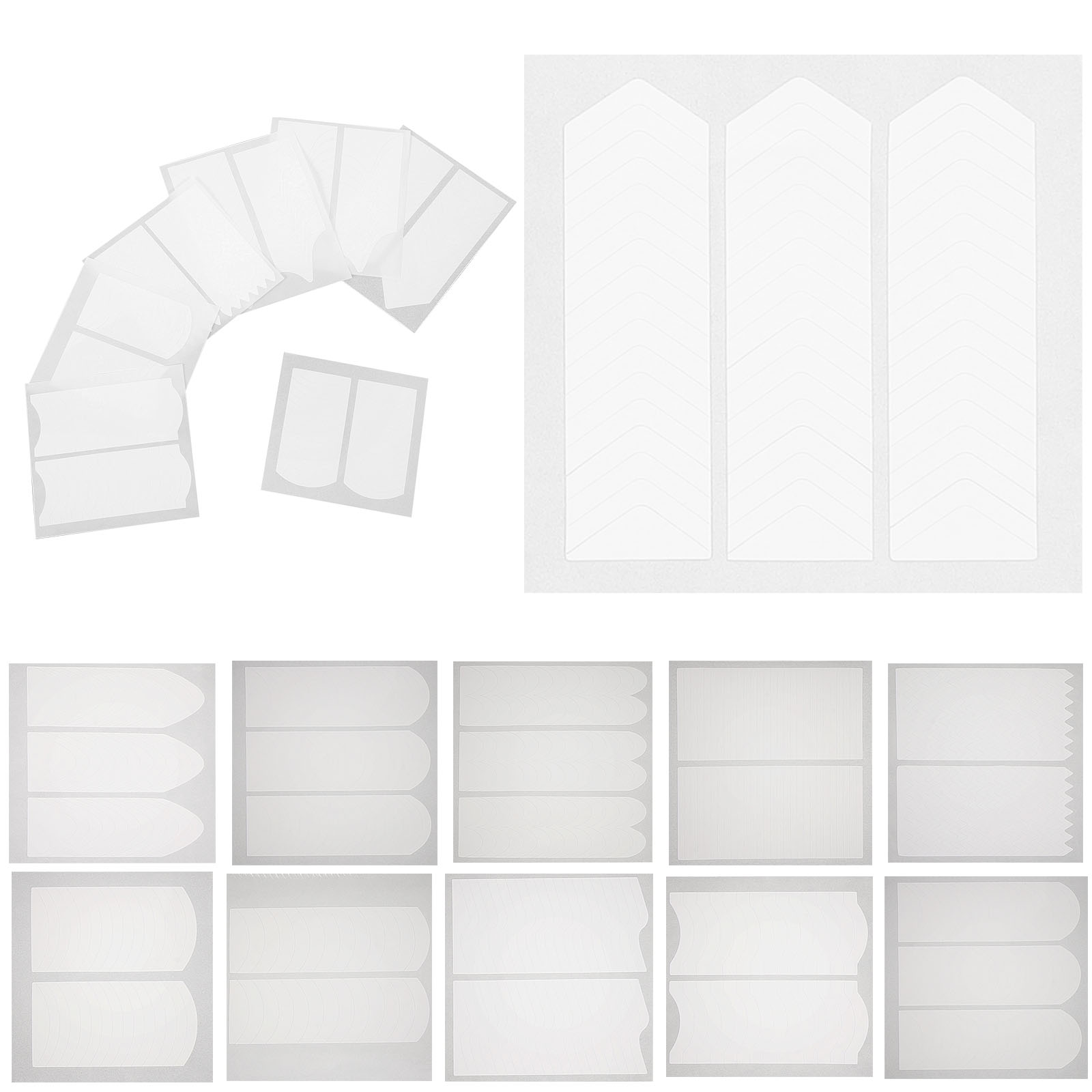 DEEPCRAFF 18 Sheets Nail Guide Stickers White Paper for Beginners and ...