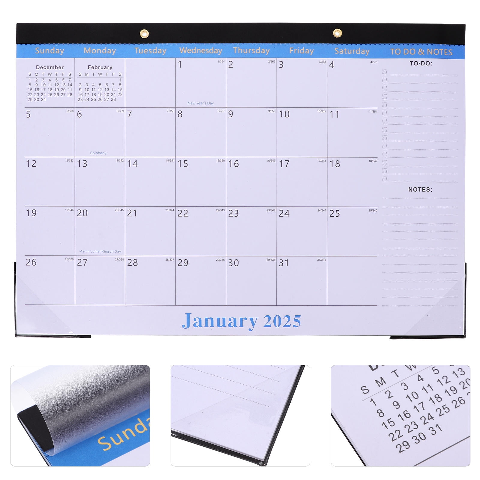 DEEPCRAFF 1Pack Golden Rectangular Paper Calendar For Monthly Planning ...