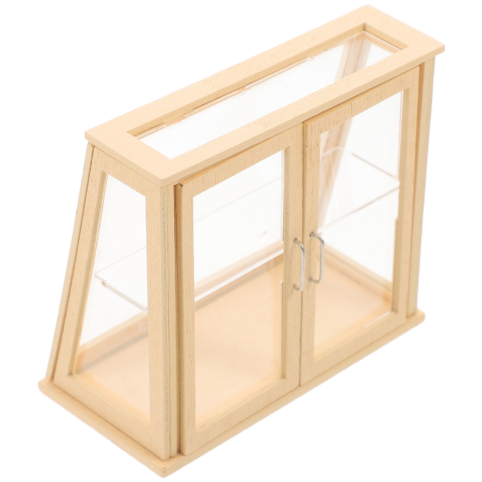 DEEPCRAFF Miniature Display Case Miniature Bakery Case Beige Wood 1Pcs ...