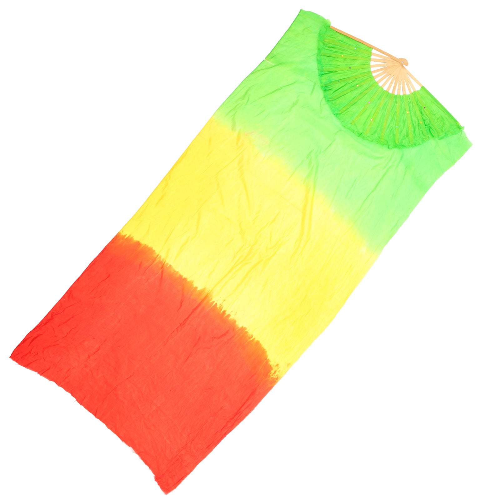 DEEPCRAFF 1Pack Multi-Colored Long Silk Dancing Fan for Belly Dancers ...
