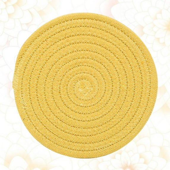 DEEPCRAFF Hot Plate Mat Round Cotton Thread Heat Insulation Cups Family ...