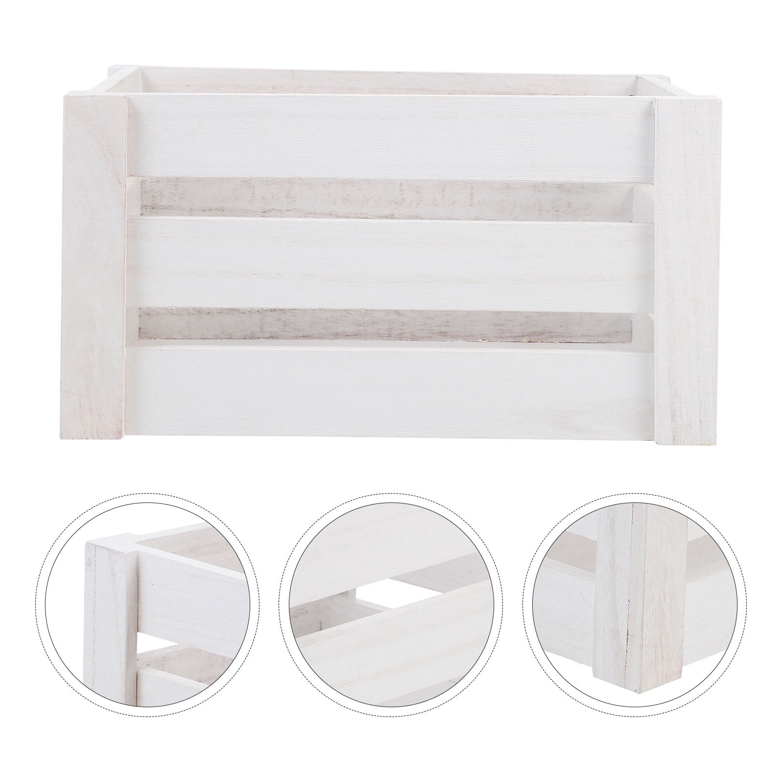 DEEPCRAFF 1Pack Rustic Decorative Boxes Wooden Crate Storage Square ...
