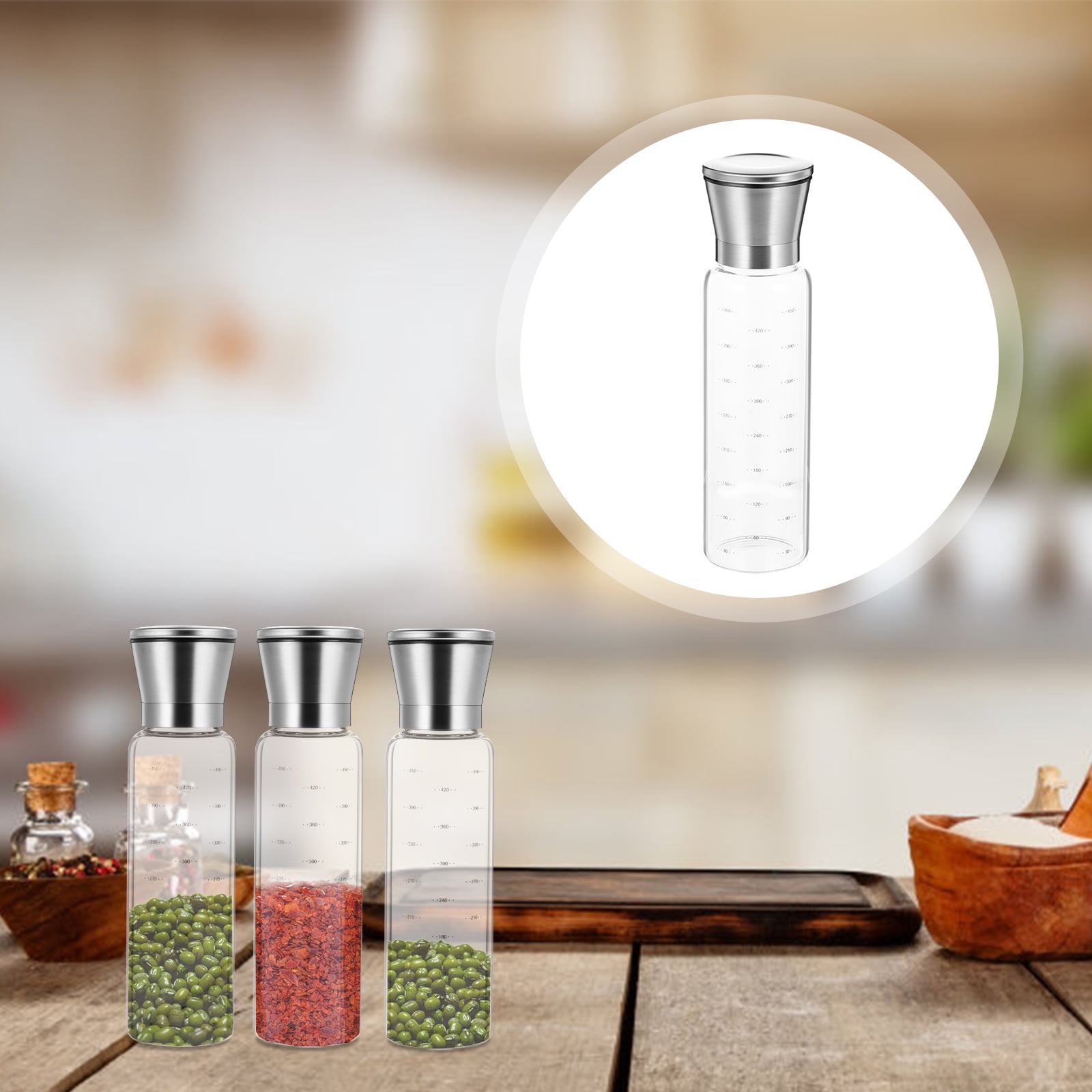 DEEPCRAFF 1Pack Stainless Steel Grinder for Kitchen Use Spices Storage ...