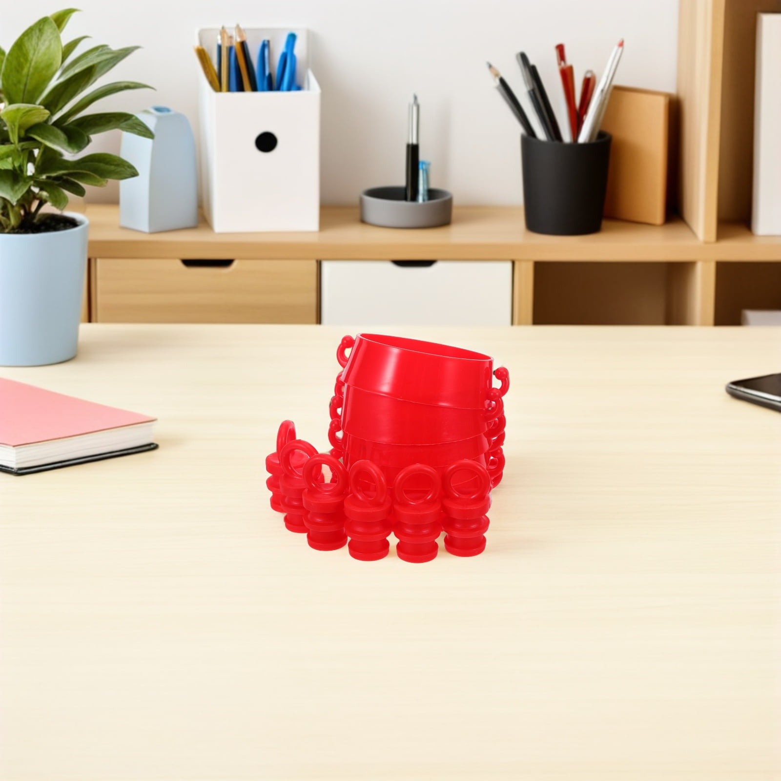 DEEPCRAFF 1Set Barrier Chain Connector Red Plastic Traffic Cone Collar ...