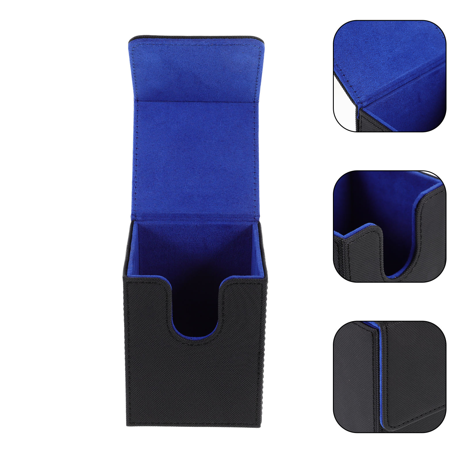 DEEPCRAFF 1Set Card Decks Box Pu Leather Blue Inside For Game Cards ...