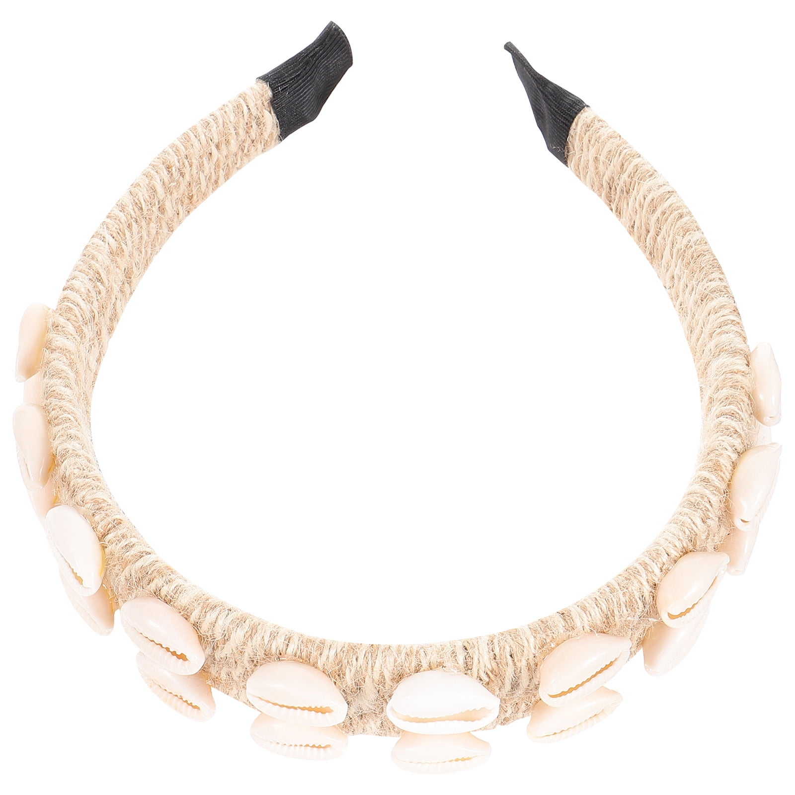 DEEPCRAFF 1Set Head Ornament Khaki Rope Shell Plastic Cloth Circular ...