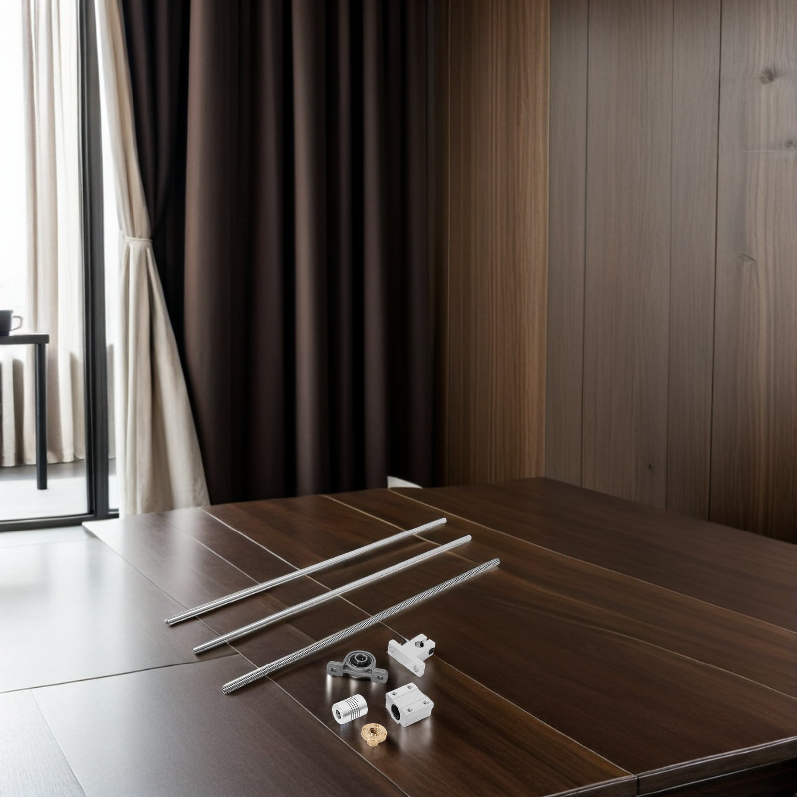 DEEPCRAFF 1Set 8Mm Stainless Steel Optical Axes Guide Rail with Bearing ...