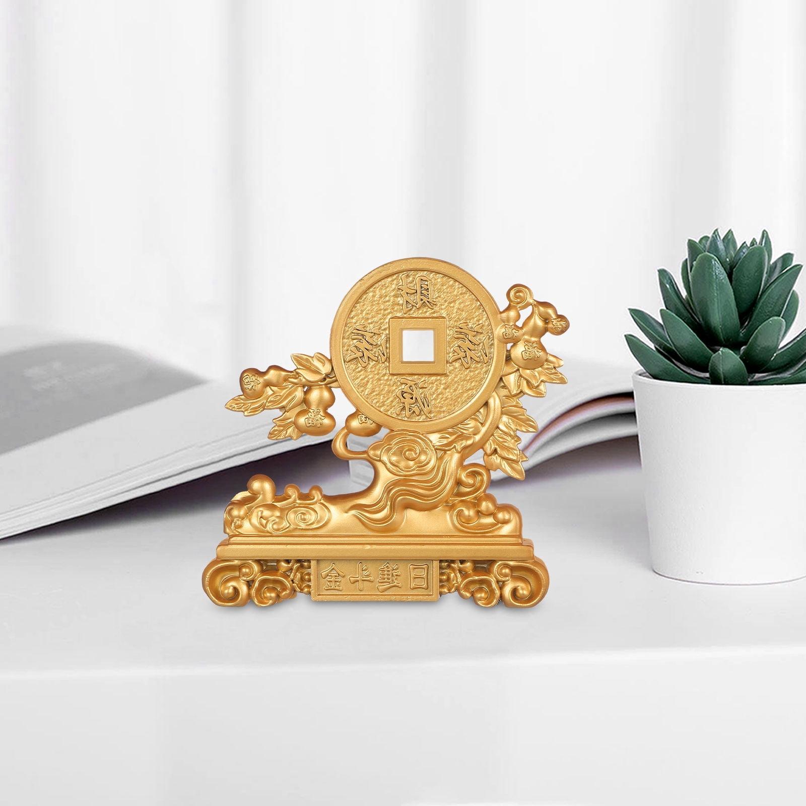 DEEPCRAFF 1Set Money Tree Golden 8.00X8.00X1.80Cm Brass Copper For ...