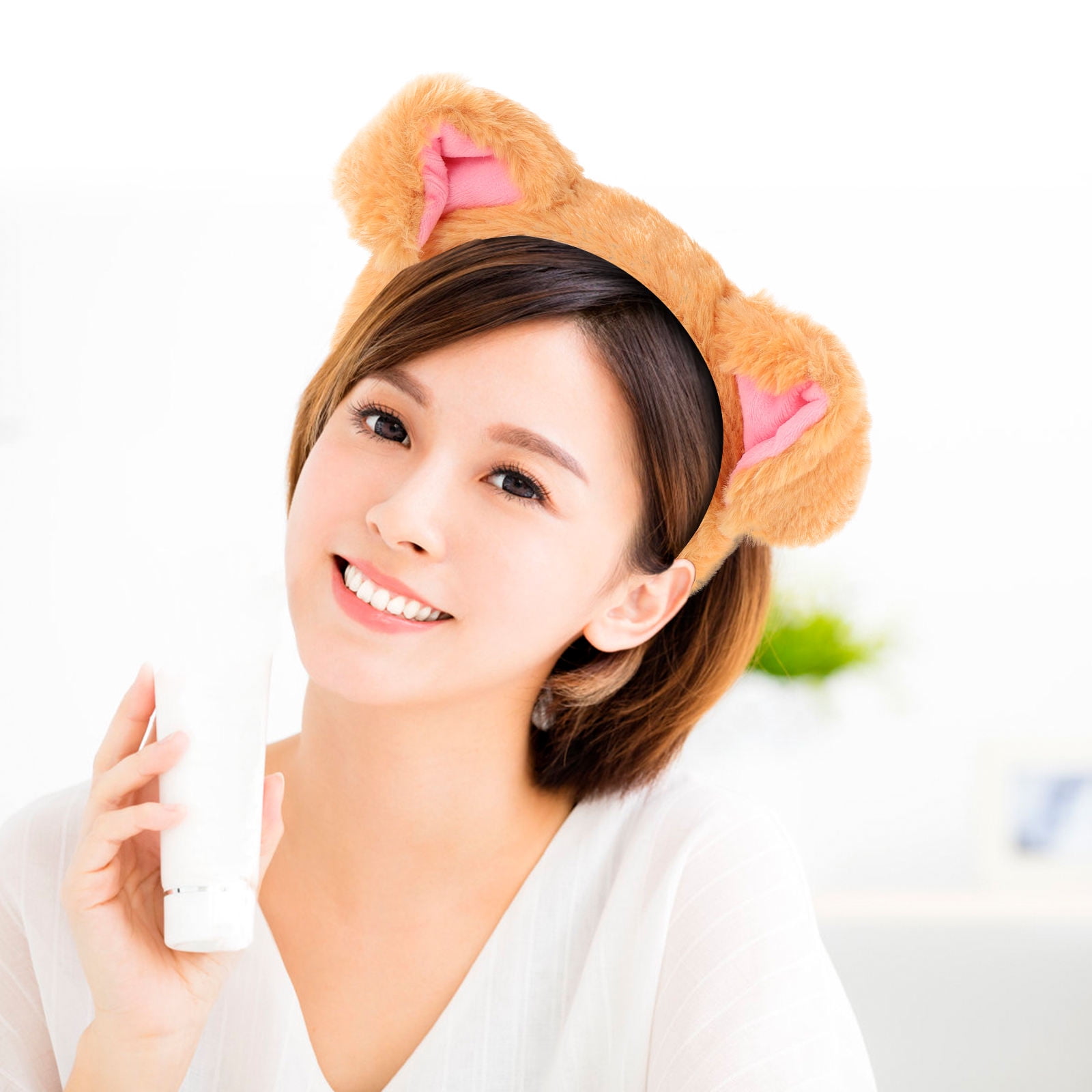 DEEPCRAFF 1Set Plush Orange Dog Costume Headband Elastic Band ...