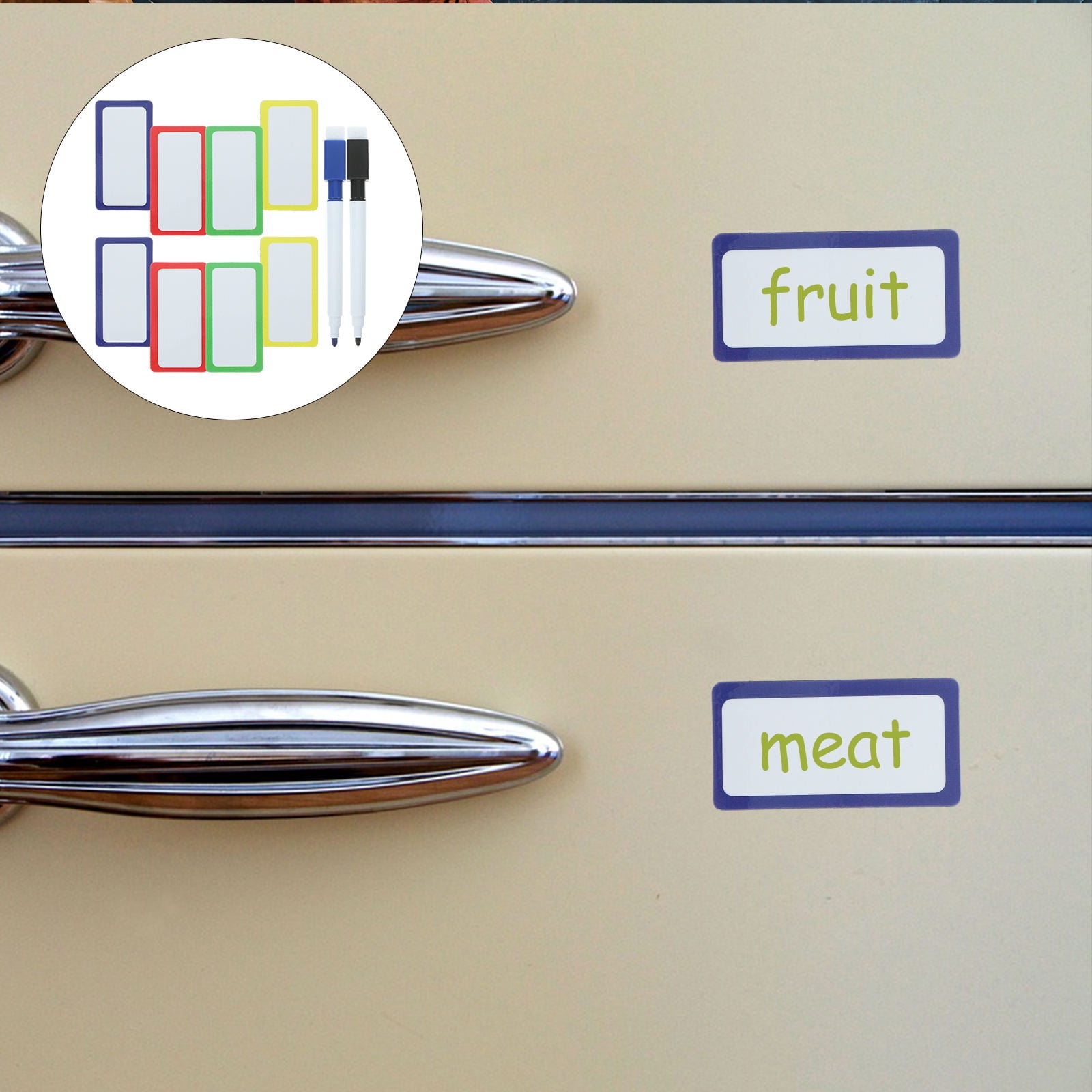 DEEPCRAFF 20 Labels Magnetic Dry Erase Label Stickers for Public ...