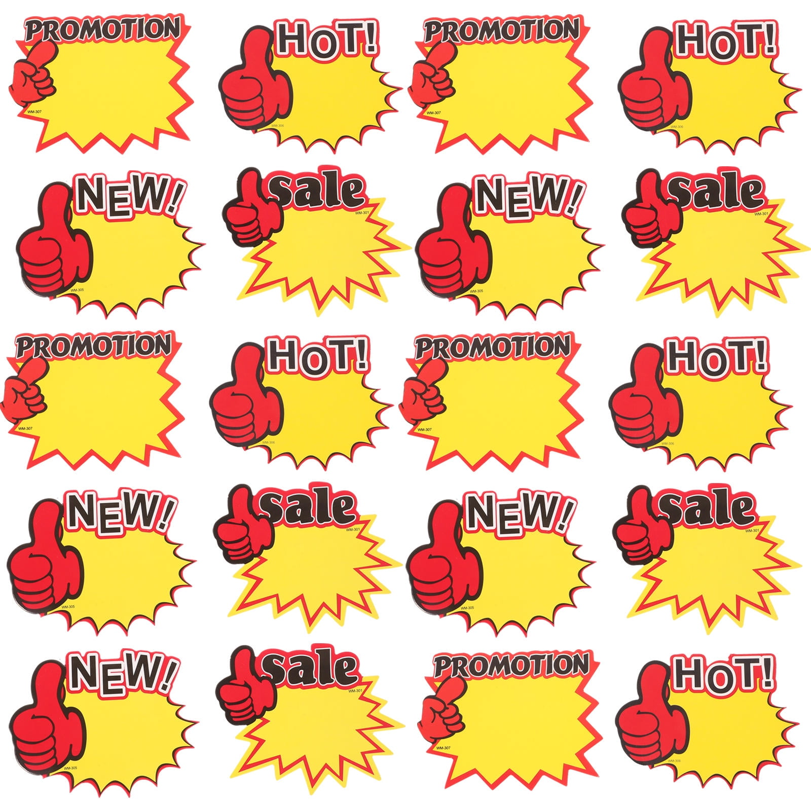 DEEPCRAFF 200 Pcs Retail Display Labels Removable Price Tag Advertising ...