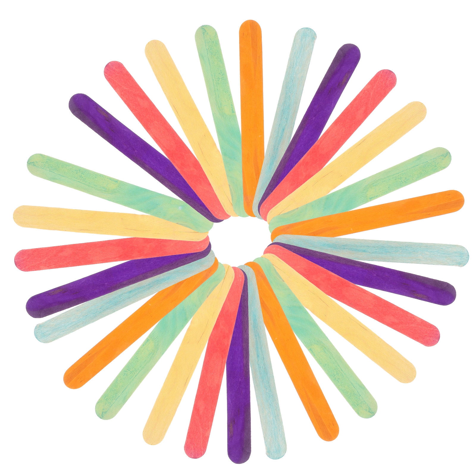 DEEPCRAFF 200Pcs Assorted Color Popsicle Sticks For Diy Crafts And Ice ...