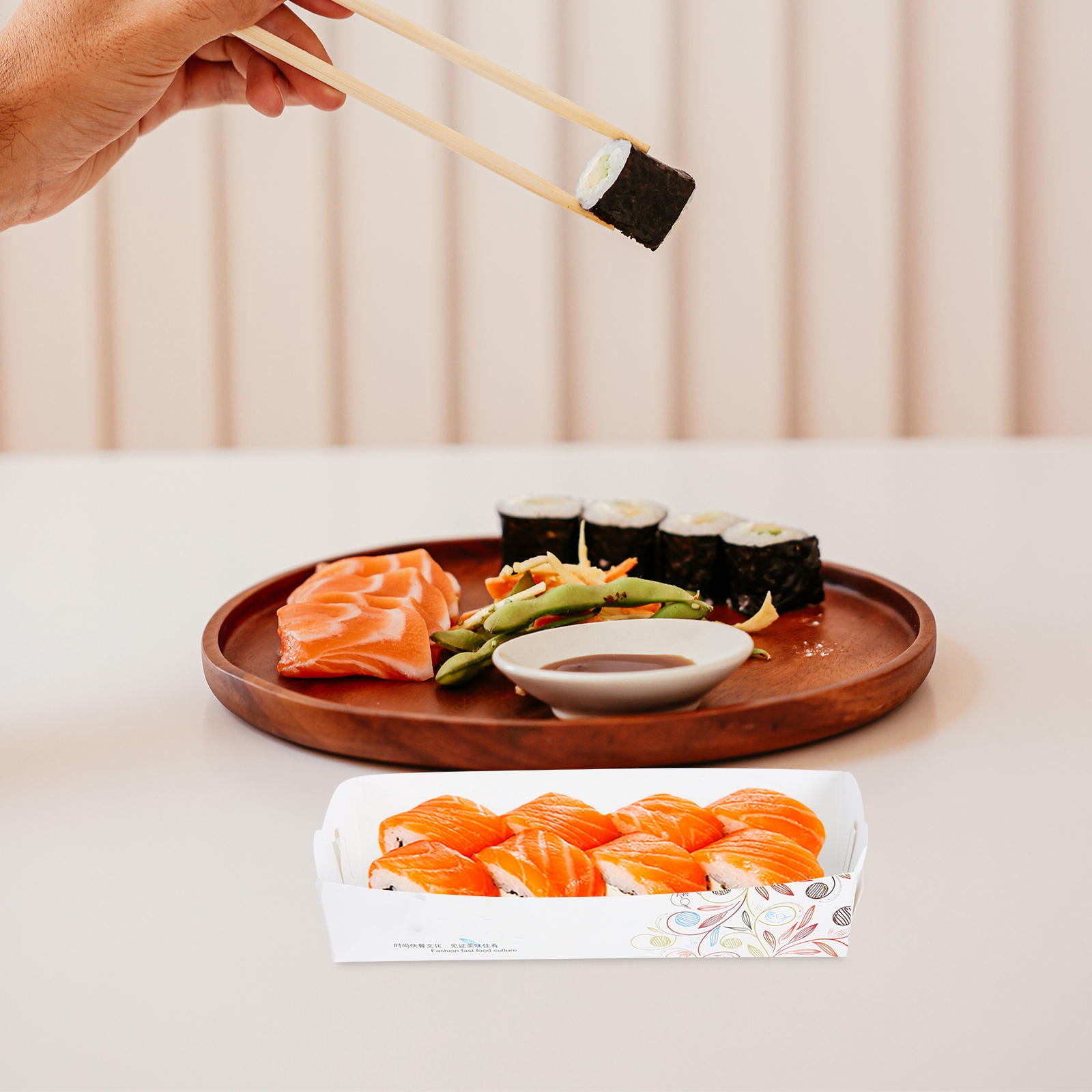 DEEPCRAFF 200Pcs Disposable Takeout Food Box Boat Shape Multipurpose ...