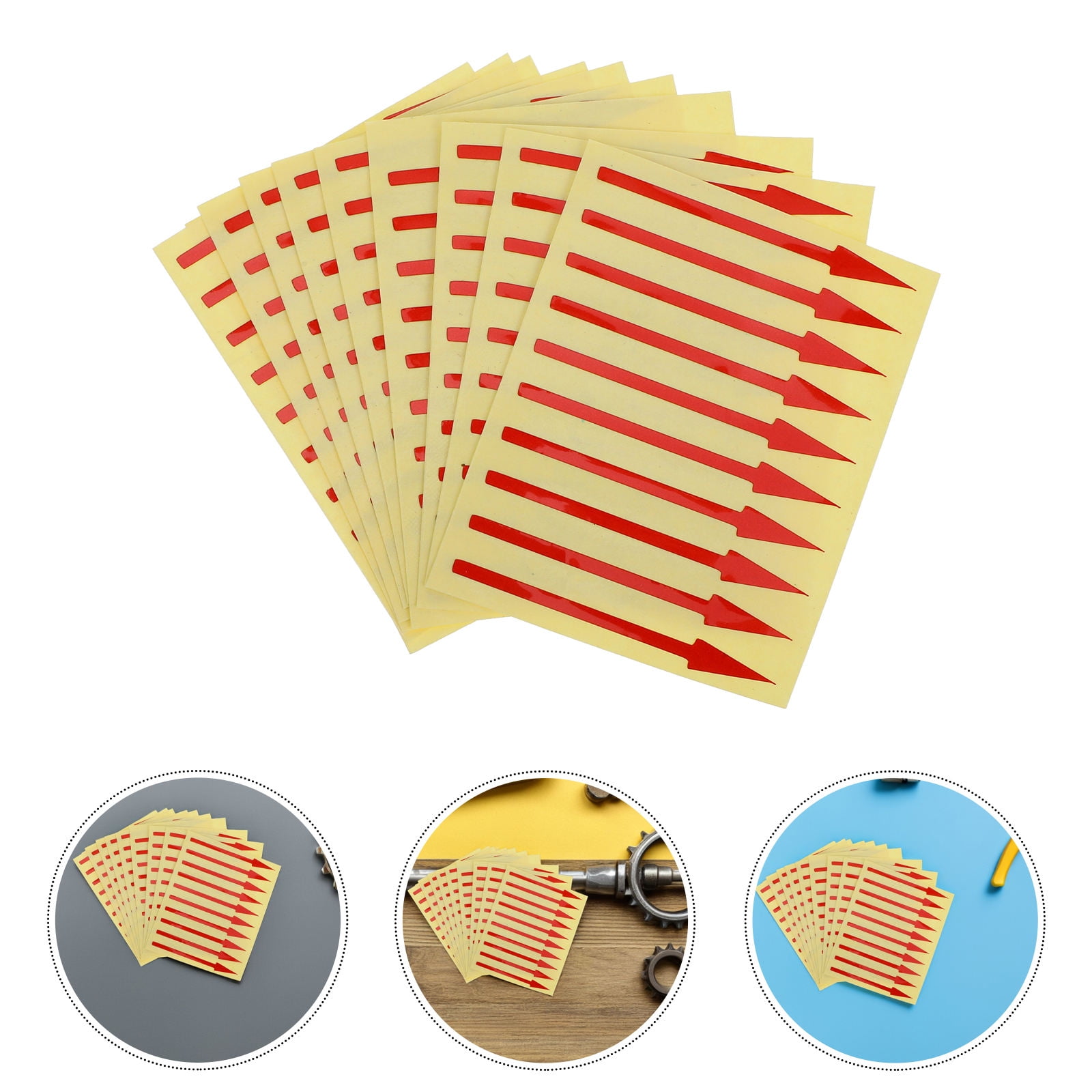 DEEPCRAFF Reflective Red PVC Arrow Stickers Accurate Data Reading for ...