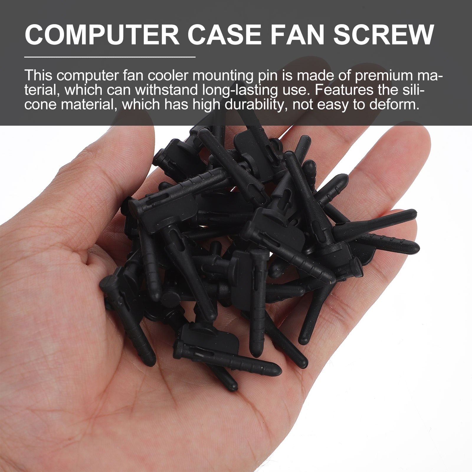 DEEPCRAFF 20Pcs Black Silicone Fan Mounting Screws for Computer Case ...