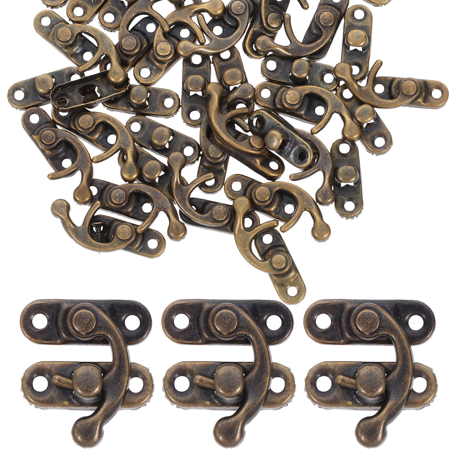 DEEPCRAFF 20Pcs Iron Antique Cabinet Latch for Cabinet Box Latch Hasp ...