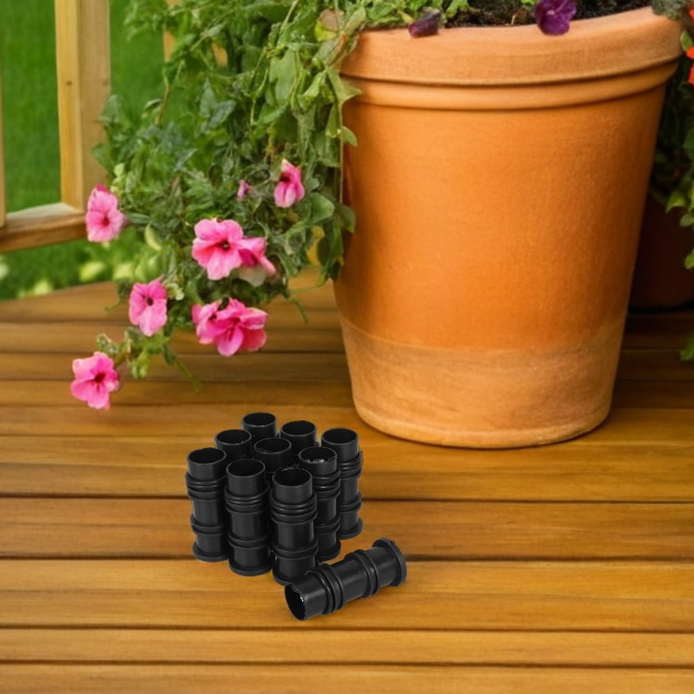 DEEPCRAFF 20Pcs Black Garden Tubing Connectors for Planter Irrigation ...
