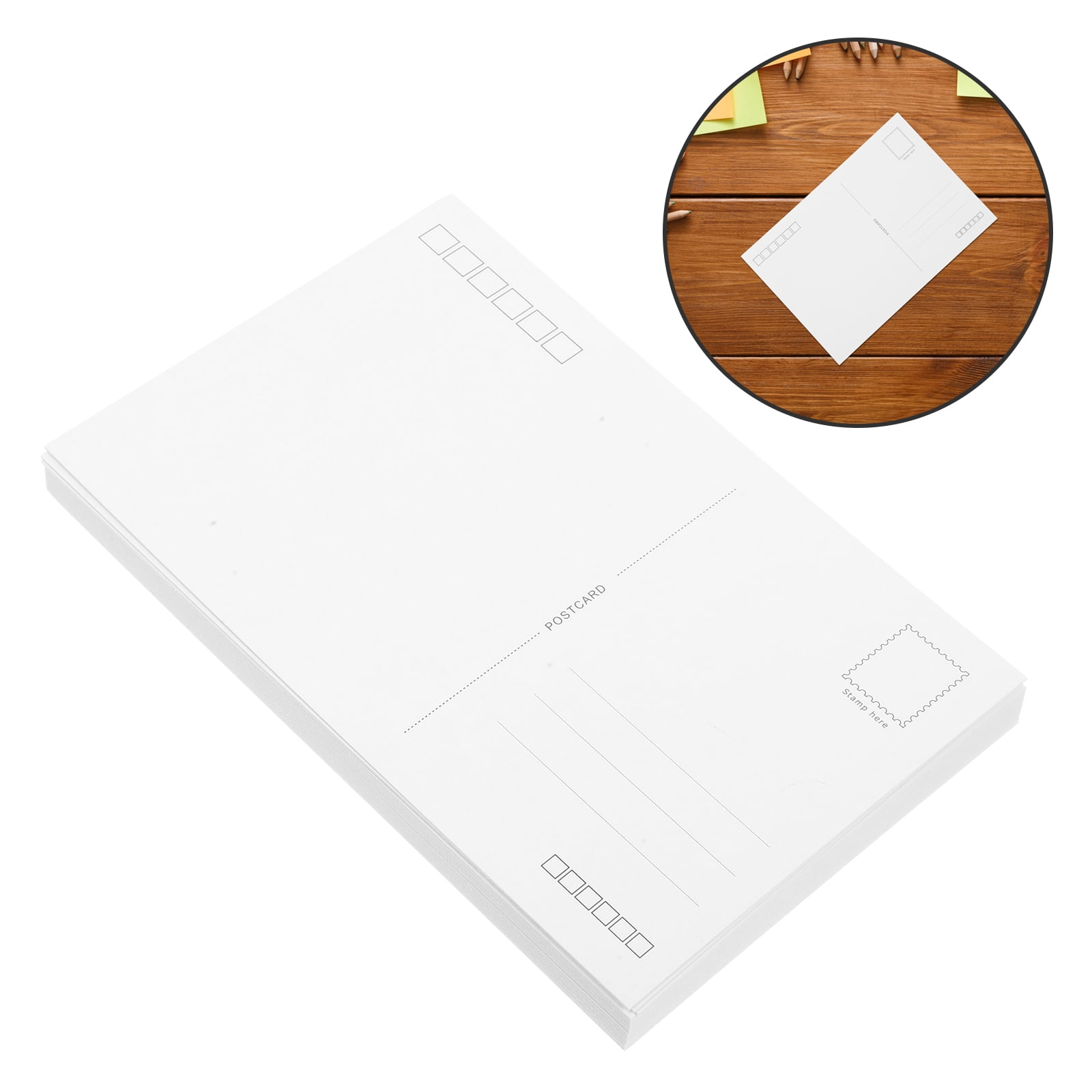 DEEPCRAFF 20Pcs White Postcards for Mailing with Cardstock for Letters ...