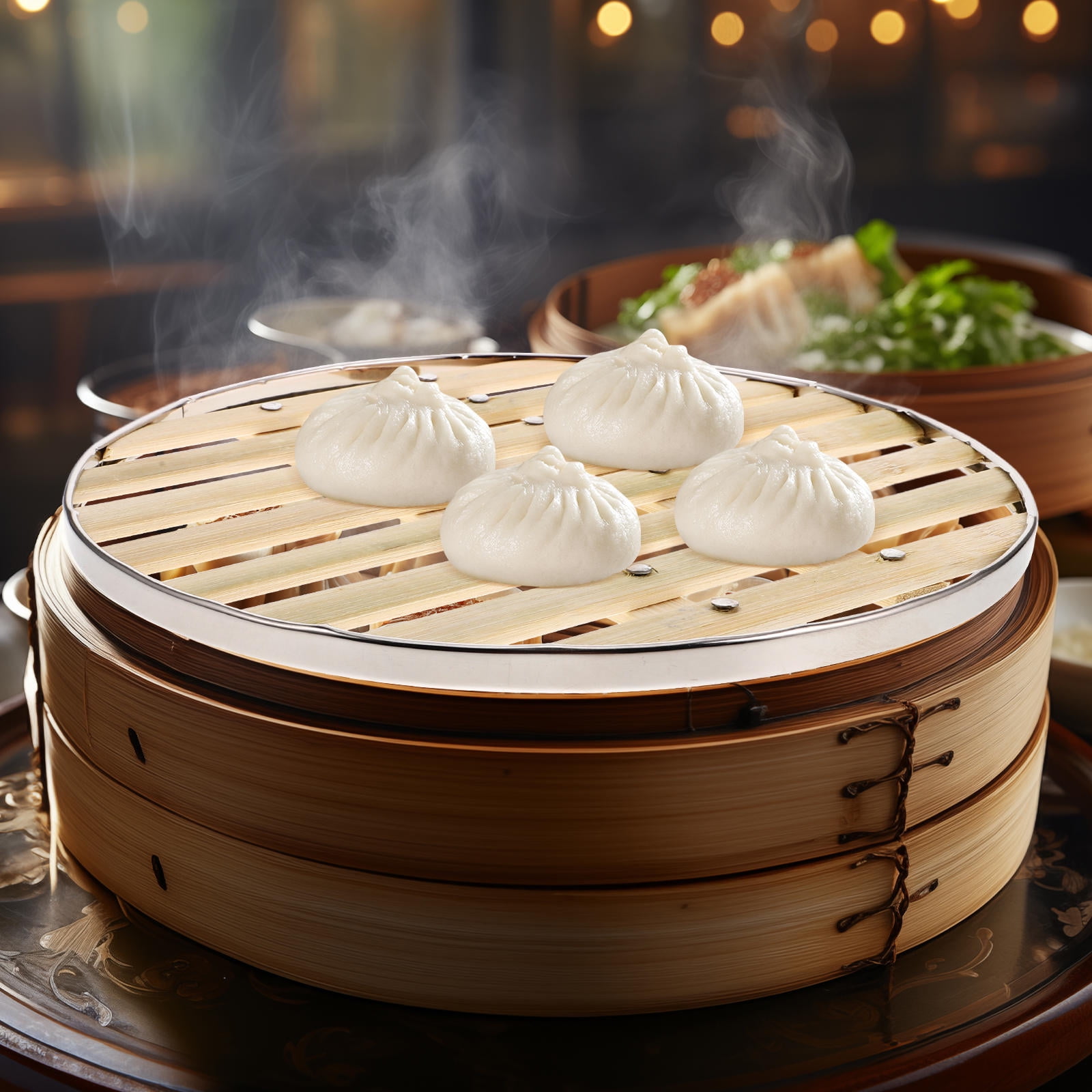 DEEPCRAFF 24Pack Tiered Cooling Rack Bamboo Mat Assorted Color Round ...