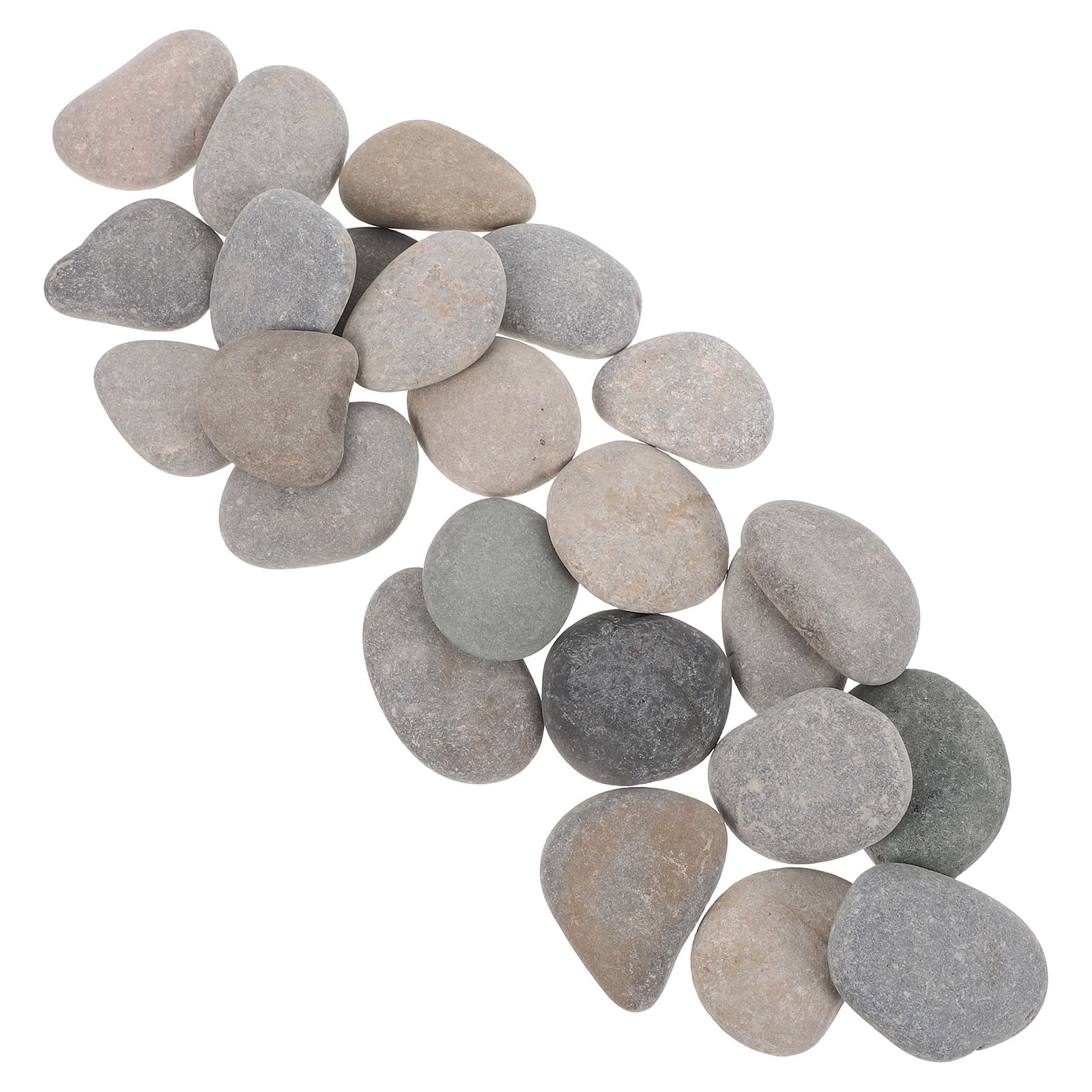 DEEPCRAFF 24Pcs Flat Natural Grey Stones for Painting River Rocks ...