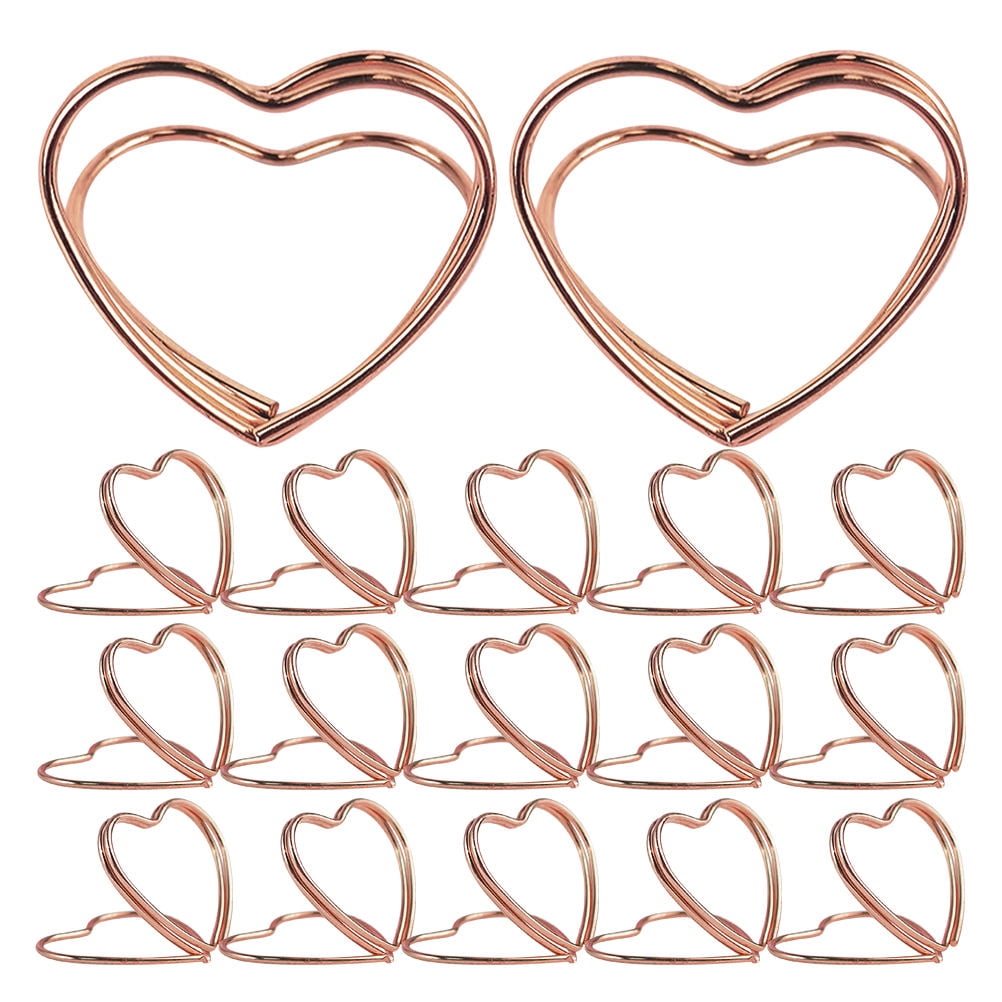 DEEPCRAFF 25Pcs Rose Gold Memo Holding Card Stand for Weddings and ...