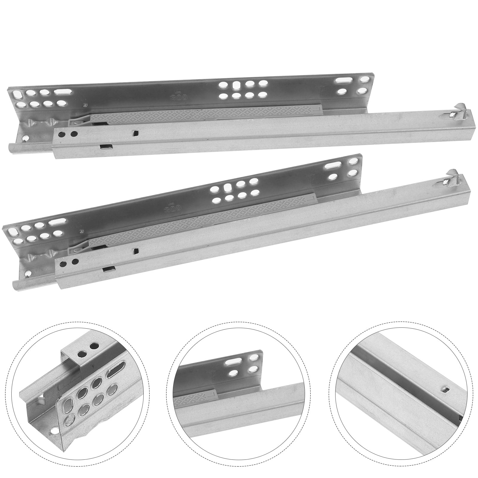 DEEPCRAFF 2Pack Cold Rolled Steel Drawer Slide Rails for Homeowners DIY ...