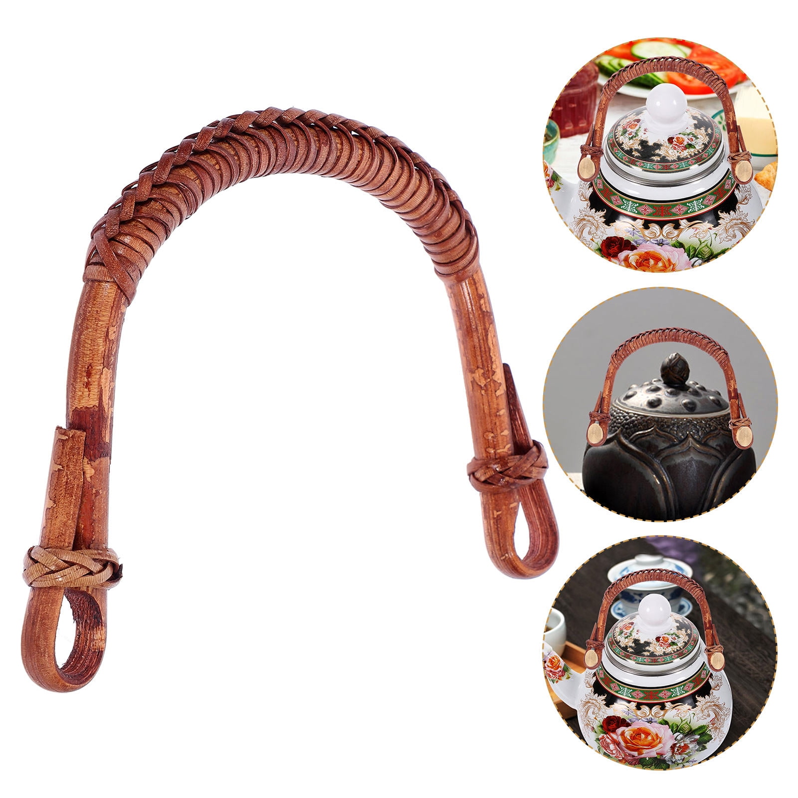 DEEPCRAFF 2Pack Teapot Handle Rattan For Teapot Grip And Heat ...