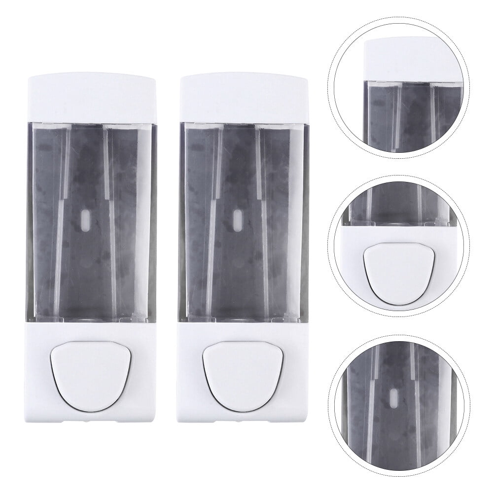 DEEPCRAFF 2Pack White ABS Square Wall Mounted Design Shower Gel ...