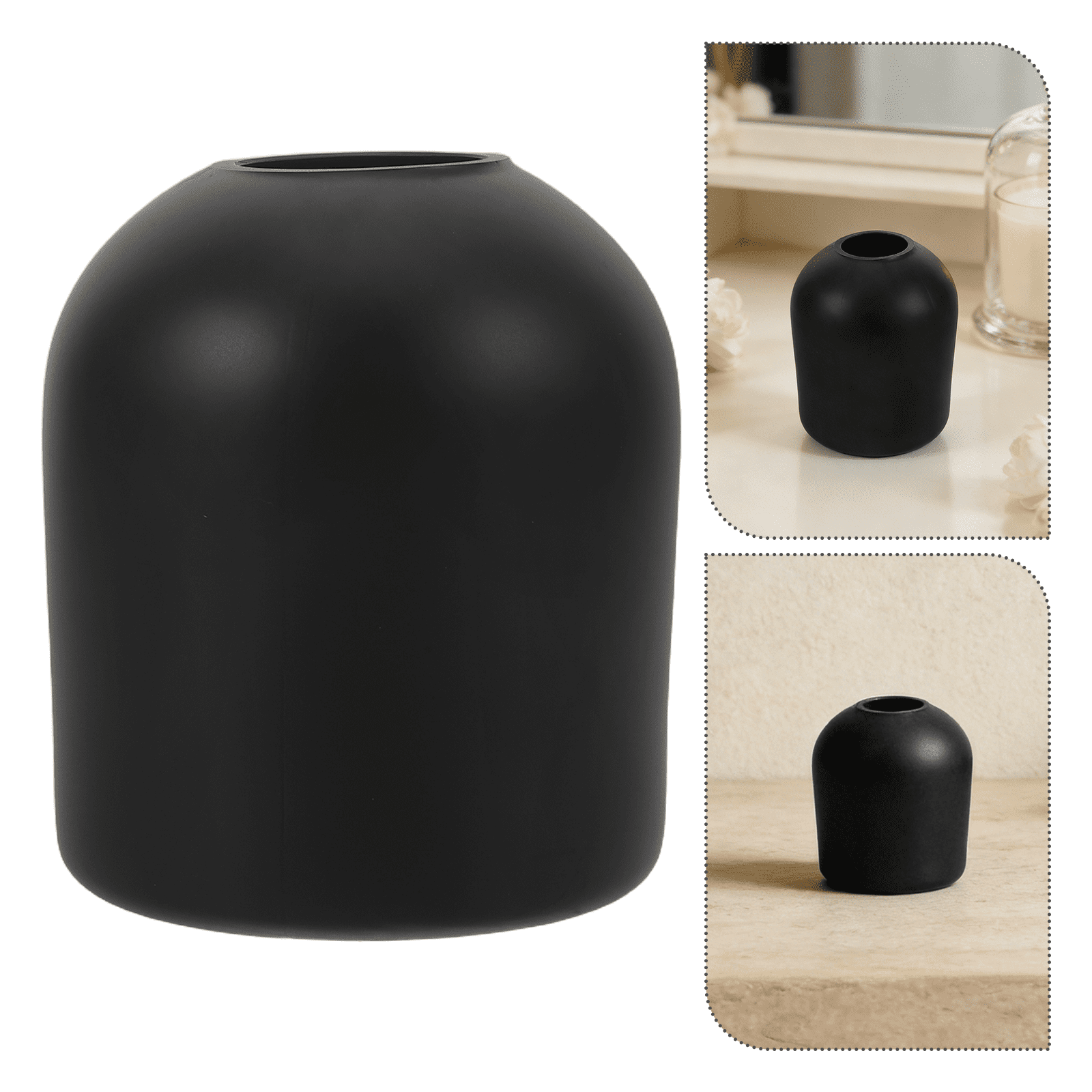 DEEPCRAFF 2Pcs Black Glass Reed Diffuser Bottles for Home with Stable ...