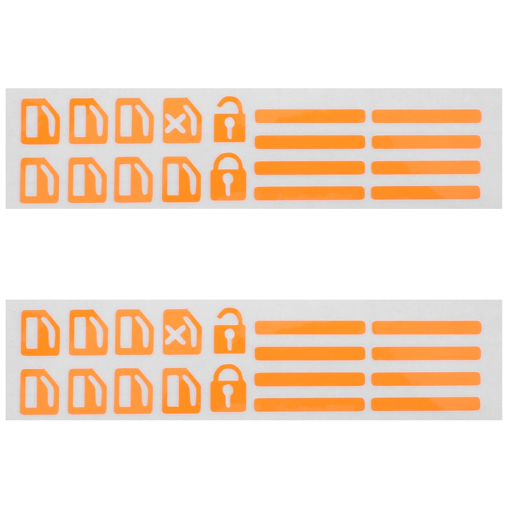 DEEPCRAFF 2Pcs Glow in The Dark Orange Car Window Stickers Illuminated ...