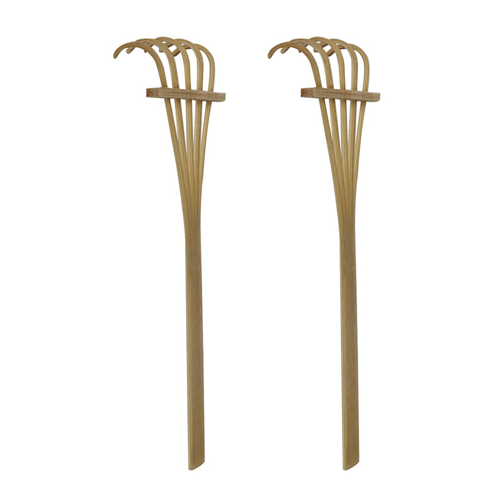 DEEPCRAFF 2Pcs Mini Bamboo Rake for Wild Animal Scene and Sand Table ...