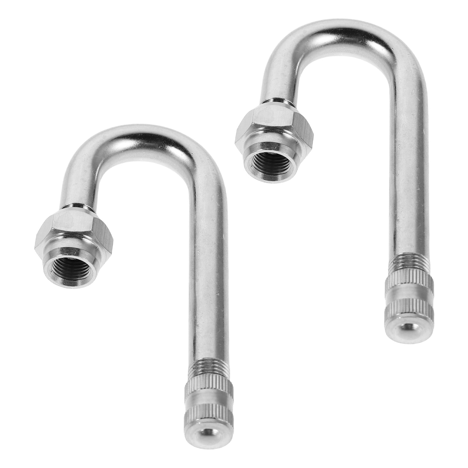 DEEPCRAFF 2Pcs Plated Silver Metal Valve Stem Extension for Car Durable ...