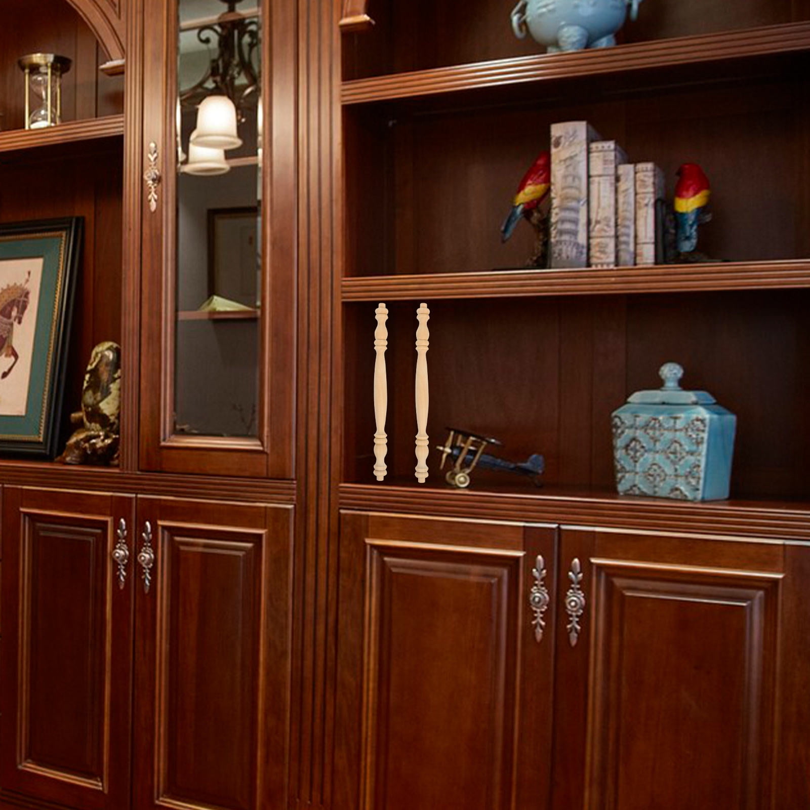 DEEPCRAFF 2Pcs Simple Style Wooden Balusters For Staircase Interior ...