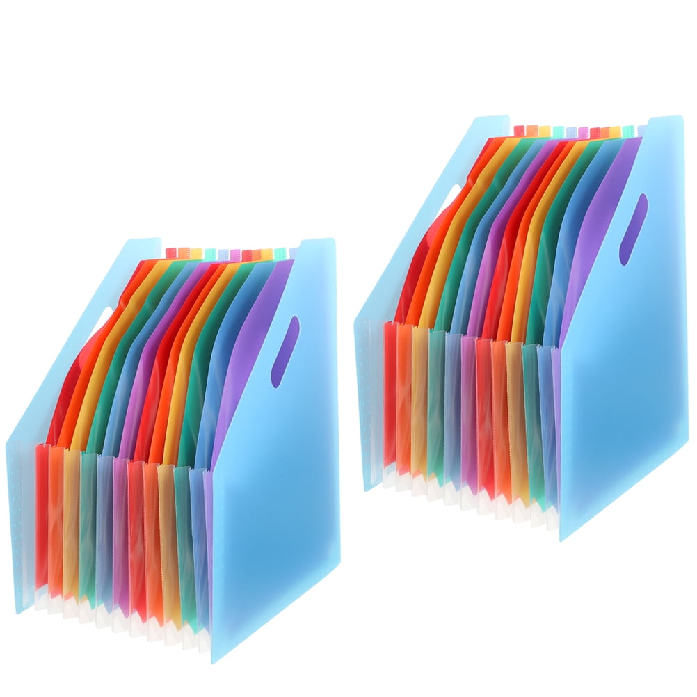 DEEPCRAFF 2Pcs Standing File Folder Diagonal Accordion for Document ...