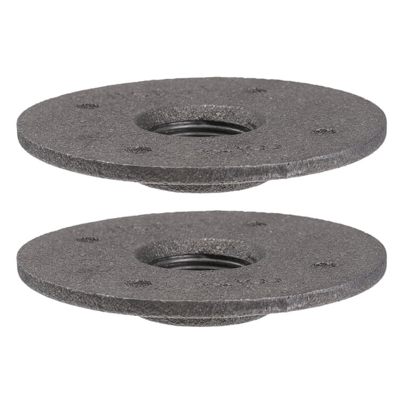 DEEPCRAFF 2Set Black Iron Floor Flange for Plumbing Fittings and ...