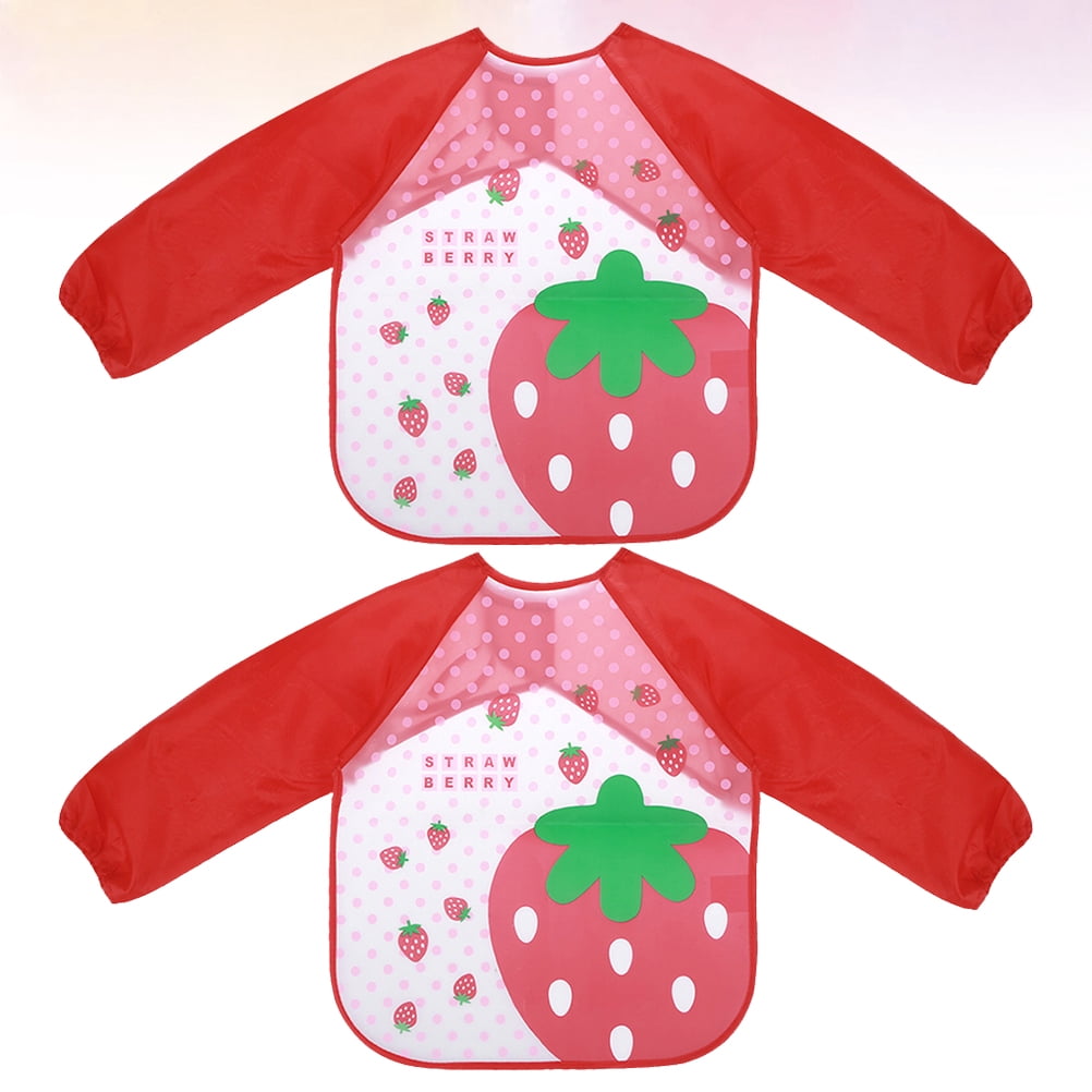 DEEPCRAFF 2-Pack Kids Painting Aprons with Sleeves, EVA Material for ...