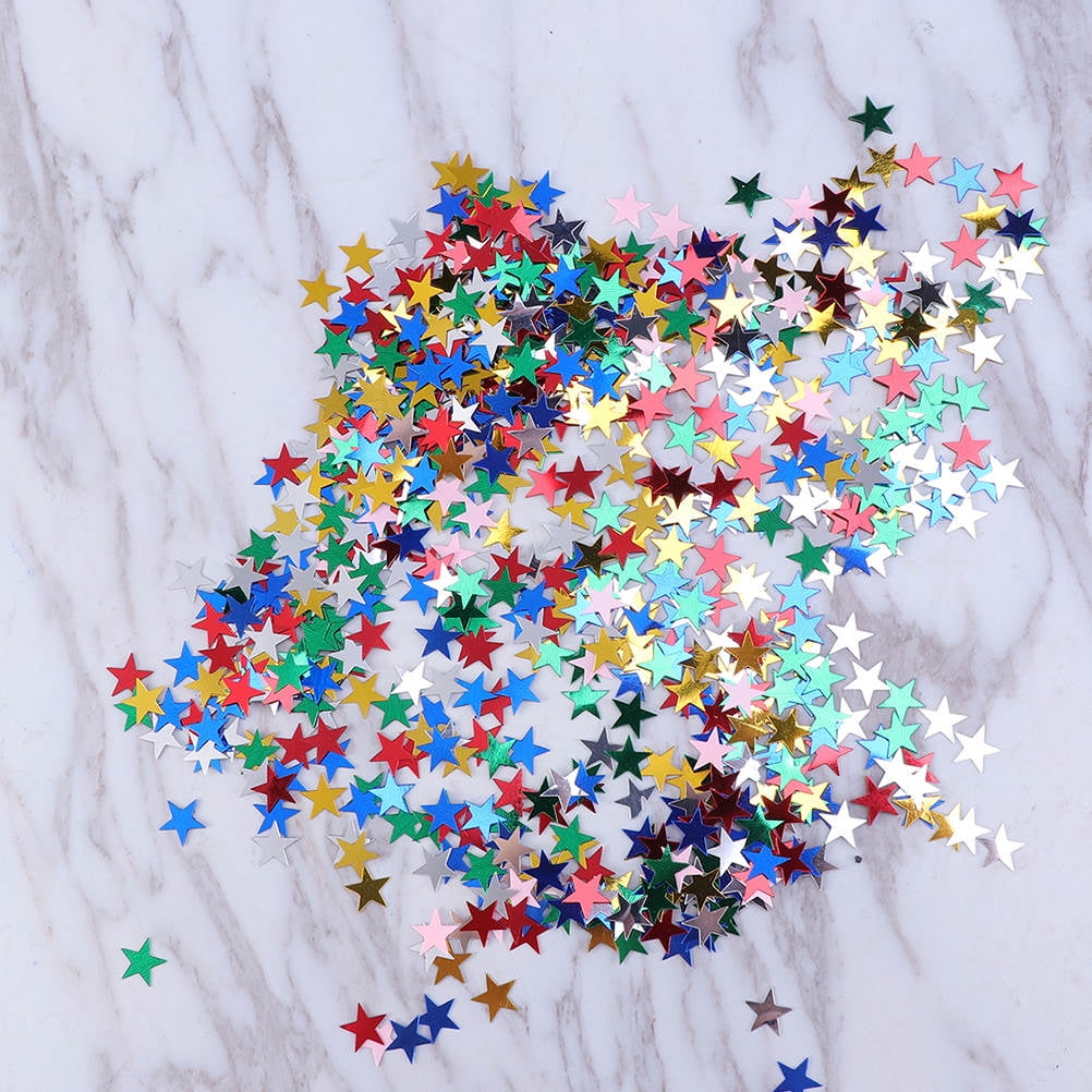 DEEPCRAFF Plastic Confetti Assorted Color Five-Pointed Star Birthday ...